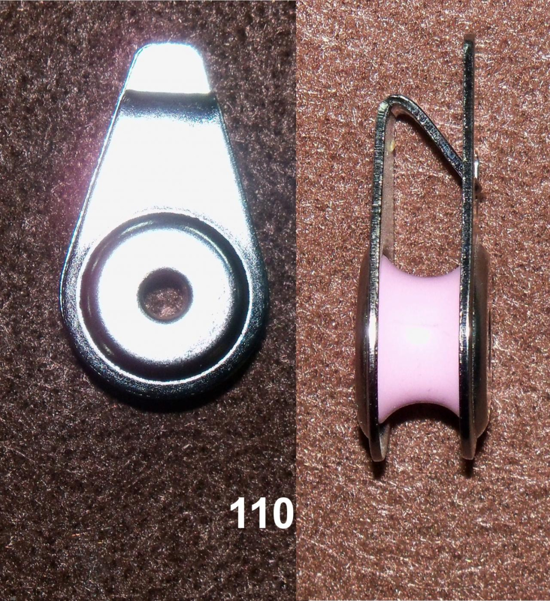 Eyelets thread guides and tension disks for the textile industry